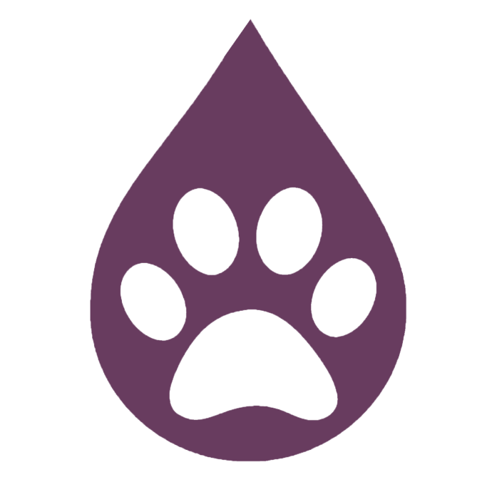 purple-oil-drop-with-pawprint-logo | Olia | Essential Oils for Pets